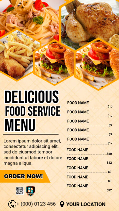 Copy of FOOD TEMPLATE.E | PosterMyWall