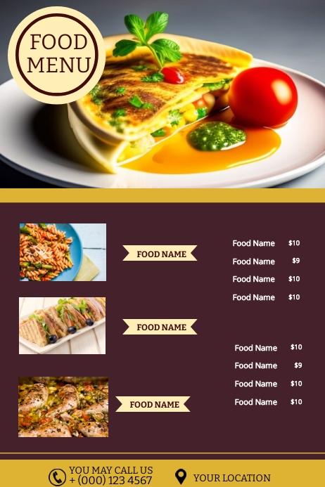 Copy of FOOD TEMPLATE.E | PosterMyWall