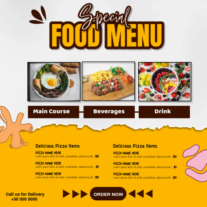 FOOD TEMPLATE.E | PosterMyWall