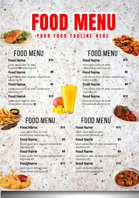 FOOD TEMPLATE.E | PosterMyWall