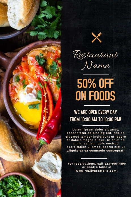 Copy of FOOD TEMPLATE.E | PosterMyWall