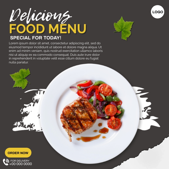 Copy of FOOD TEMPLATE.E | PosterMyWall