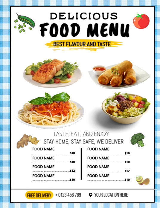 Copy of FOOD TEMPLATE.E | PosterMyWall