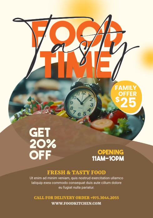Food Time Flyer Template | PosterMyWall