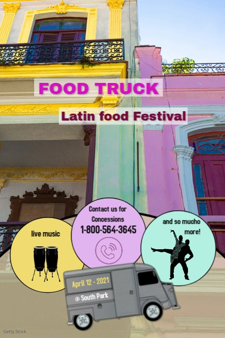 food trucks/restaurants/menus/latin foods Template | PosterMyWall