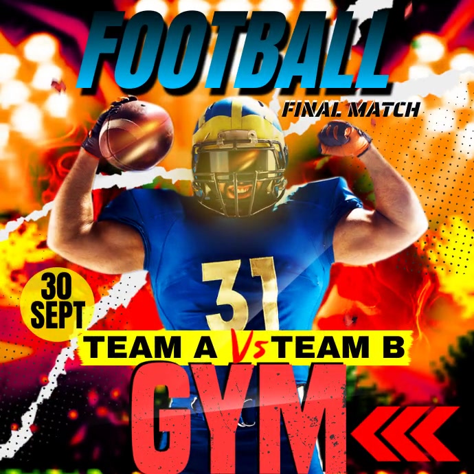 foodball flyer ad desaign Template | PosterMyWall