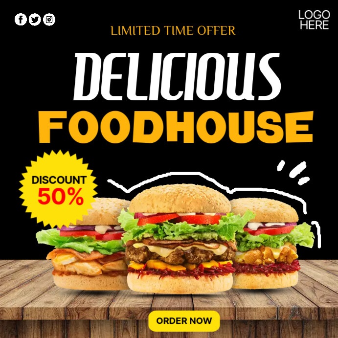 foodhouse.a Template | PosterMyWall