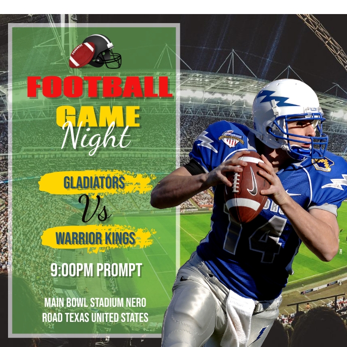 Foot ball Template | PosterMyWall