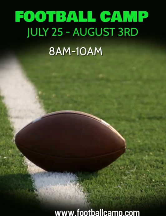 foot ball football camp Template | PosterMyWall