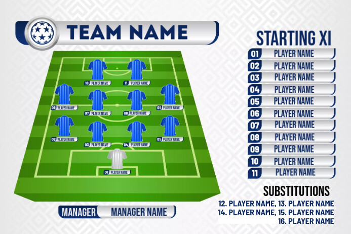 foot ball line up Template | PosterMyWall