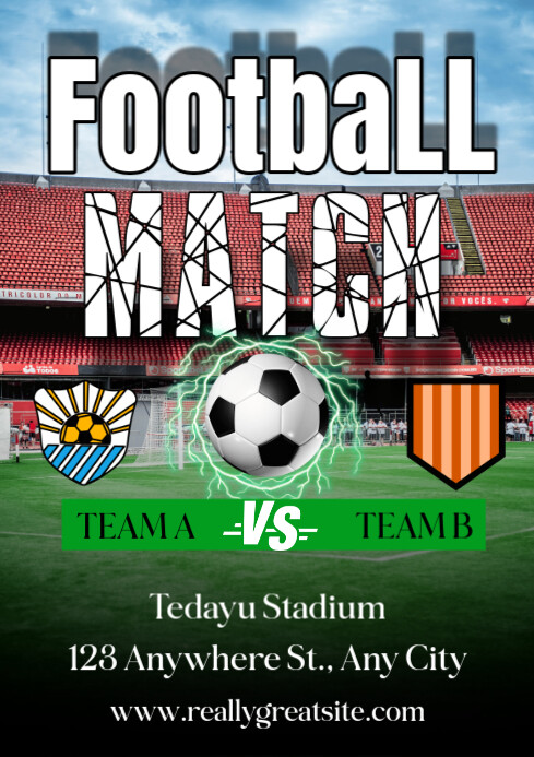 FOOTBAL MATCH Template | PosterMyWall