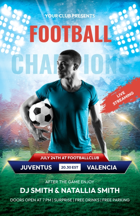 football, american football, Poster Template | PosterMyWall