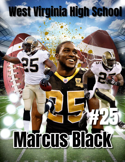 Football | Sports | Game Day | Friday Night ( Template | PosterMyWall