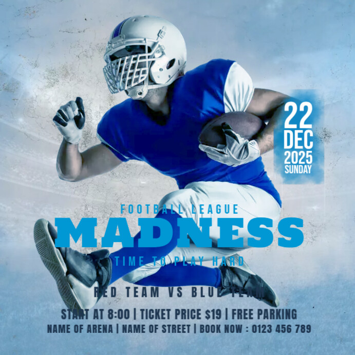 Modèle Football Ads | PosterMyWall