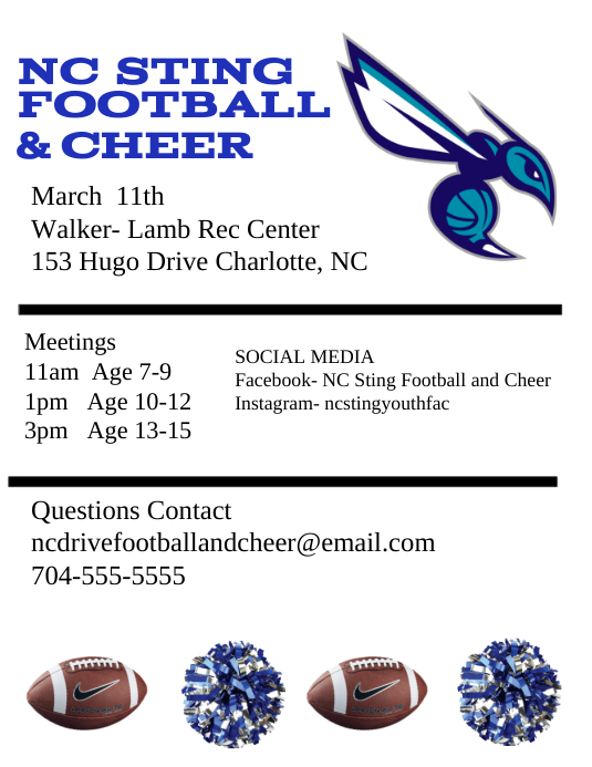 Football and Cheerleading Template | PosterMyWall