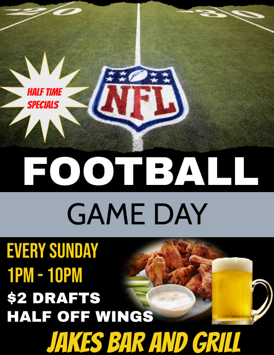 Copy of FOOTBALL BAR SPORTS BAR | PosterMyWall