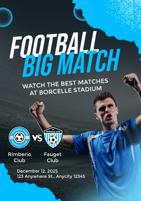Football Big Match Template | PosterMyWall