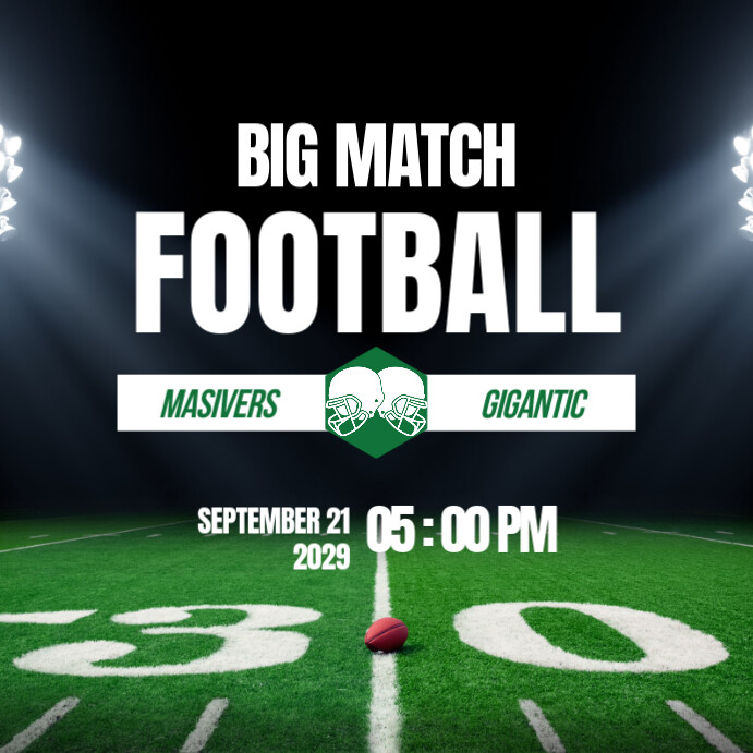Plantilla de Football Big Match Instagram Post Design Templates ...