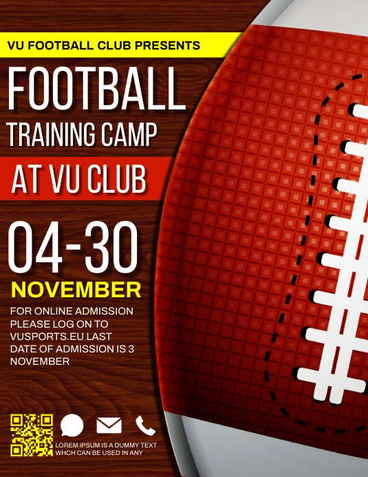 Football camp Template | PosterMyWall