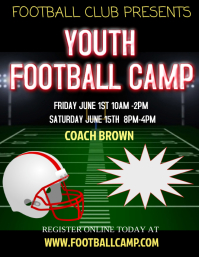 FOOTBALL CAMP SUMMER FOOTBALL CAMP YOUTH FOOTBALL CAMP Template ...