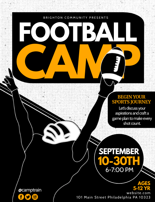 Football camp Template | PosterMyWall