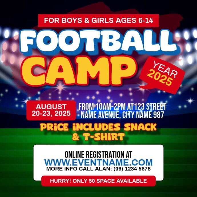 Copy of Football Camp | PosterMyWall