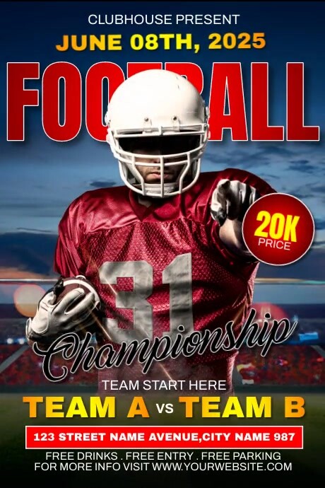 Football Championship Ads Templat | PosterMyWall