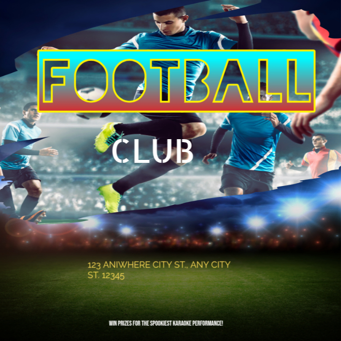 FOOTBALL CLUB Template | PosterMyWall