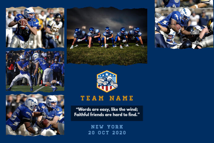Football Collage Template | PosterMyWall