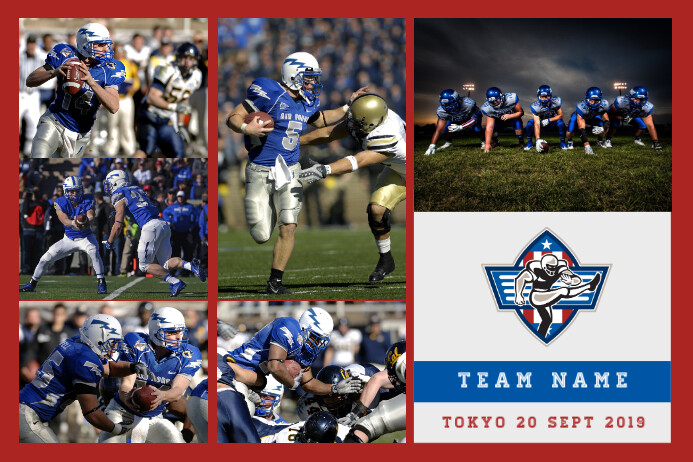 Football Collage Template | PosterMyWall