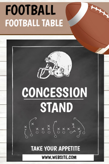Football Concession Menu PRINTABLE Template | PosterMyWall