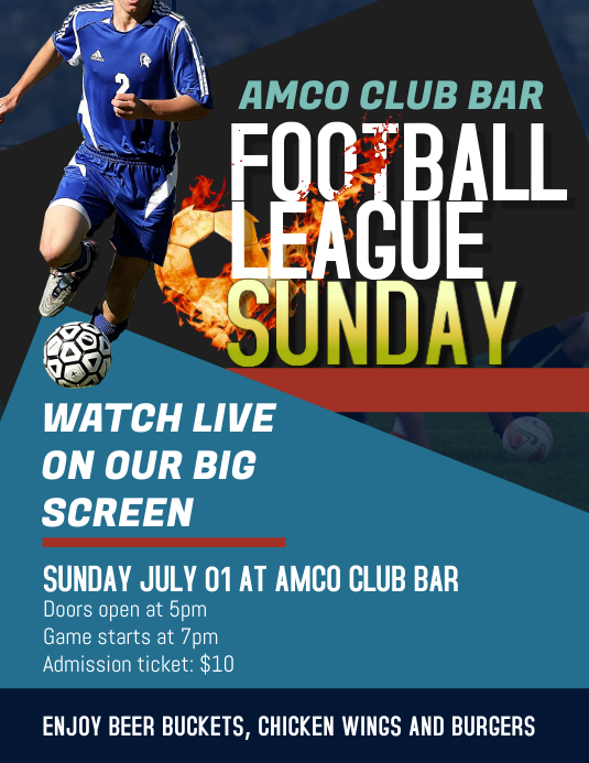 Copy of Football Cup Viewing Party Flyer Template | PosterMyWall