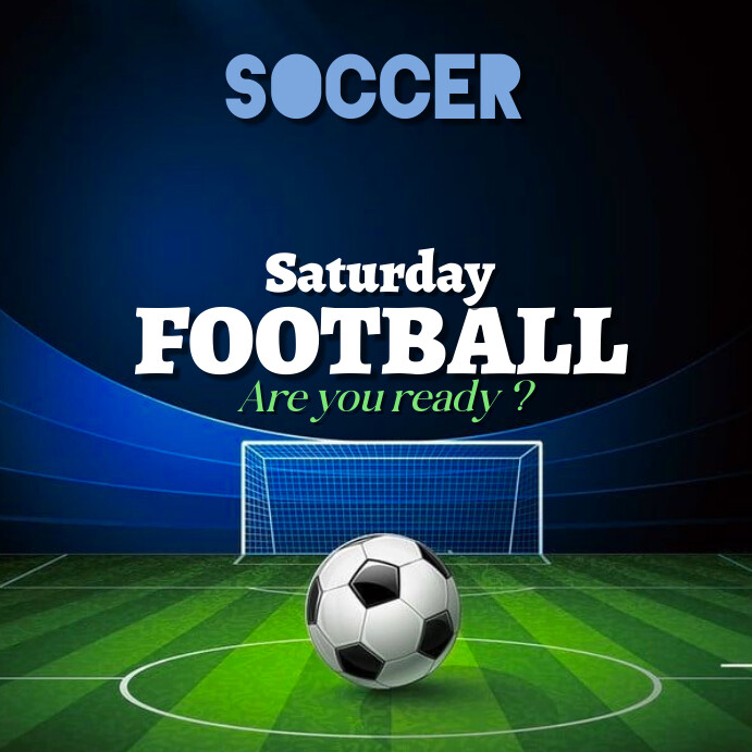 Football day black Instagram post Templat | PosterMyWall