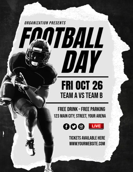 Football Day Template | PosterMyWall