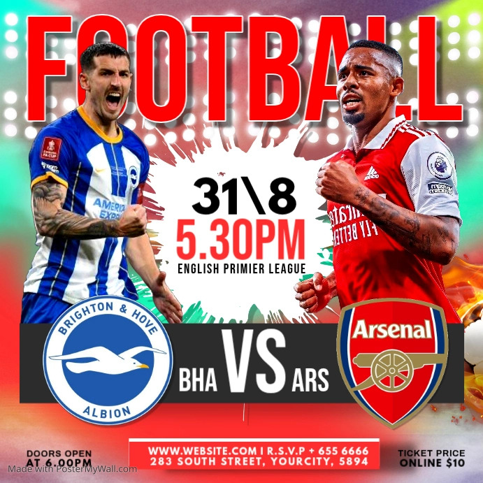 FOOTBALL Template | PosterMyWall