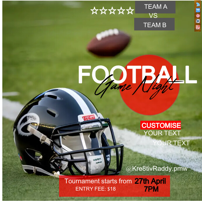 Copy of Football | PosterMyWall