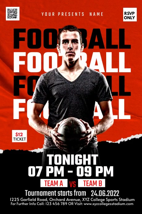 FOOTBALL Template | PosterMyWall