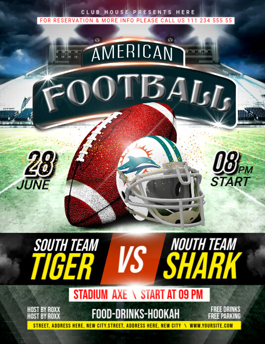 FOOTBALL Template | PosterMyWall