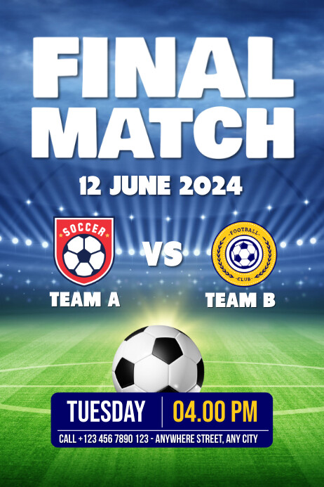 Football Final Match Template | PosterMyWall
