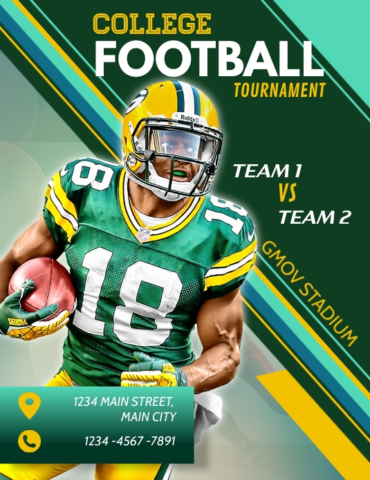 Football Flyer, Football Game Flyer, Football Template | PosterMyWall