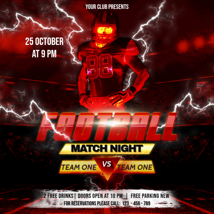 Football Flyer Template | PosterMyWall