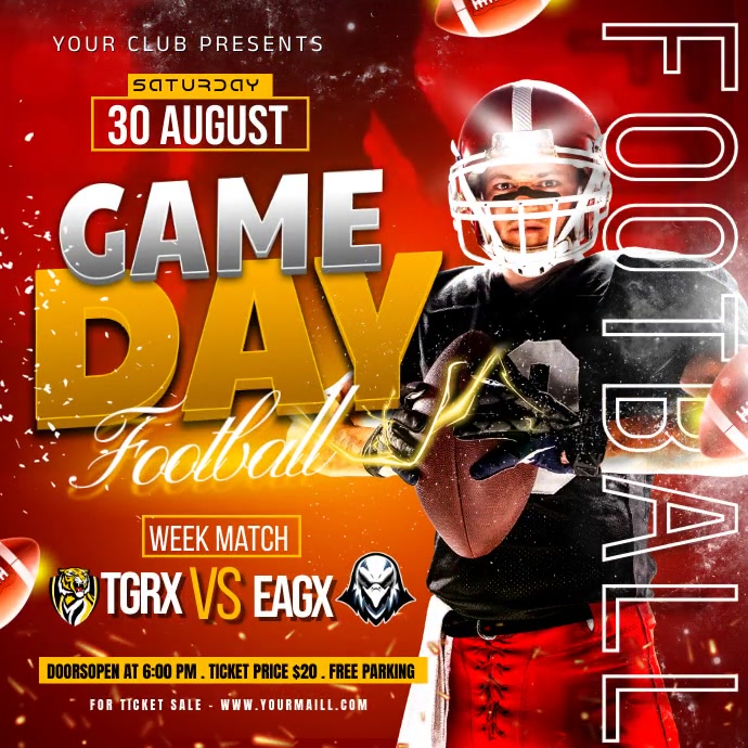 Football Flyer Template | PosterMyWall