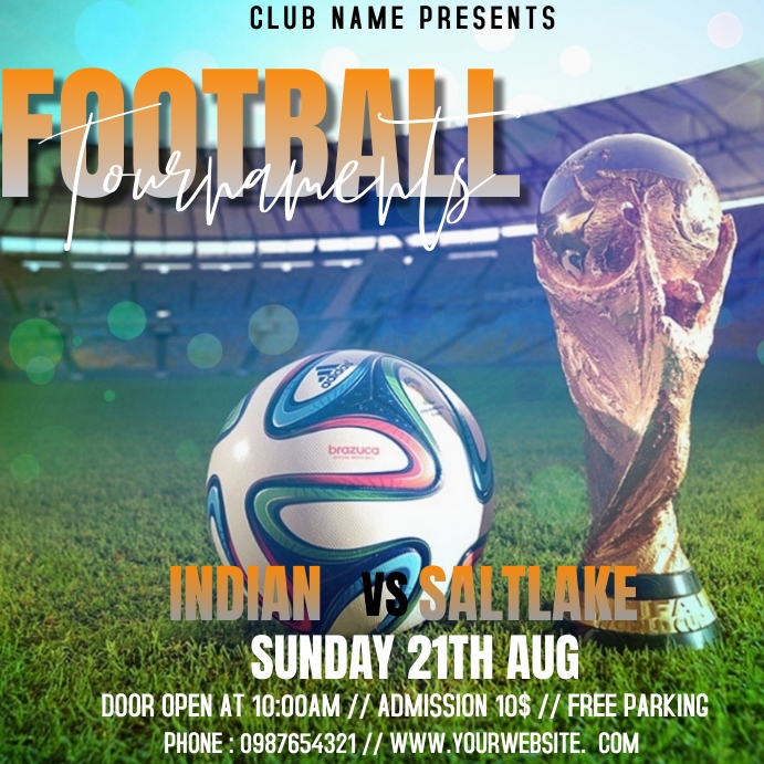 FOOTBALL flyer Template | PosterMyWall