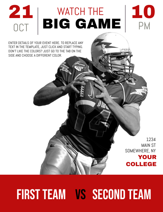 Football Flyer Template | PosterMyWall