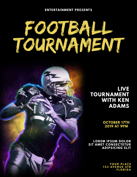 Football flyer design template | PosterMyWall