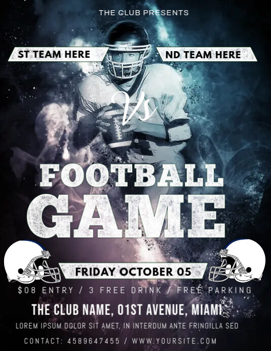 Football flyer Template | PosterMyWall