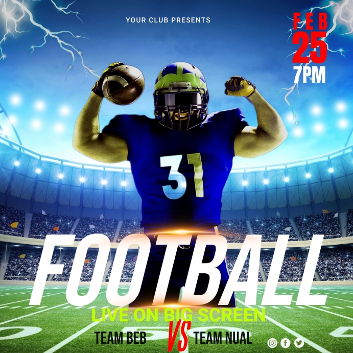 football flyer Template | PosterMyWall