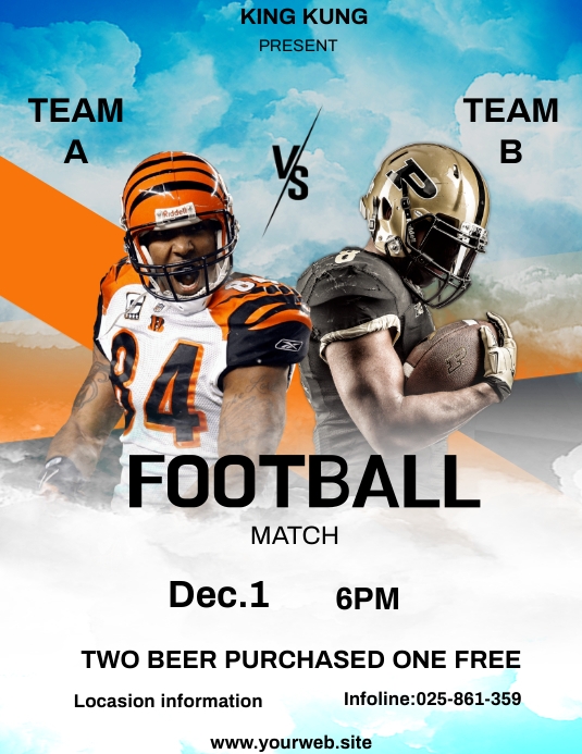 Football flyer template | PosterMyWall