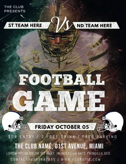 Football flyer template | PosterMyWall