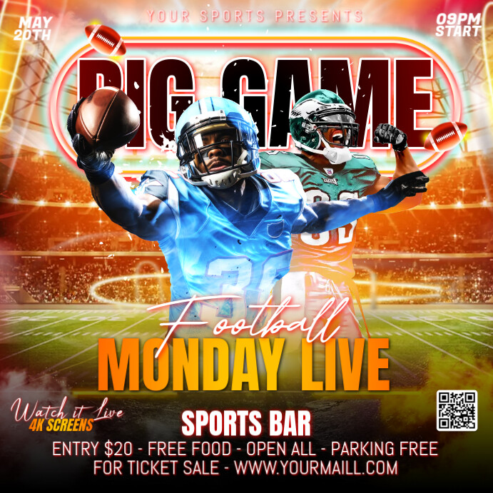 Football Flyer Template | PosterMyWall